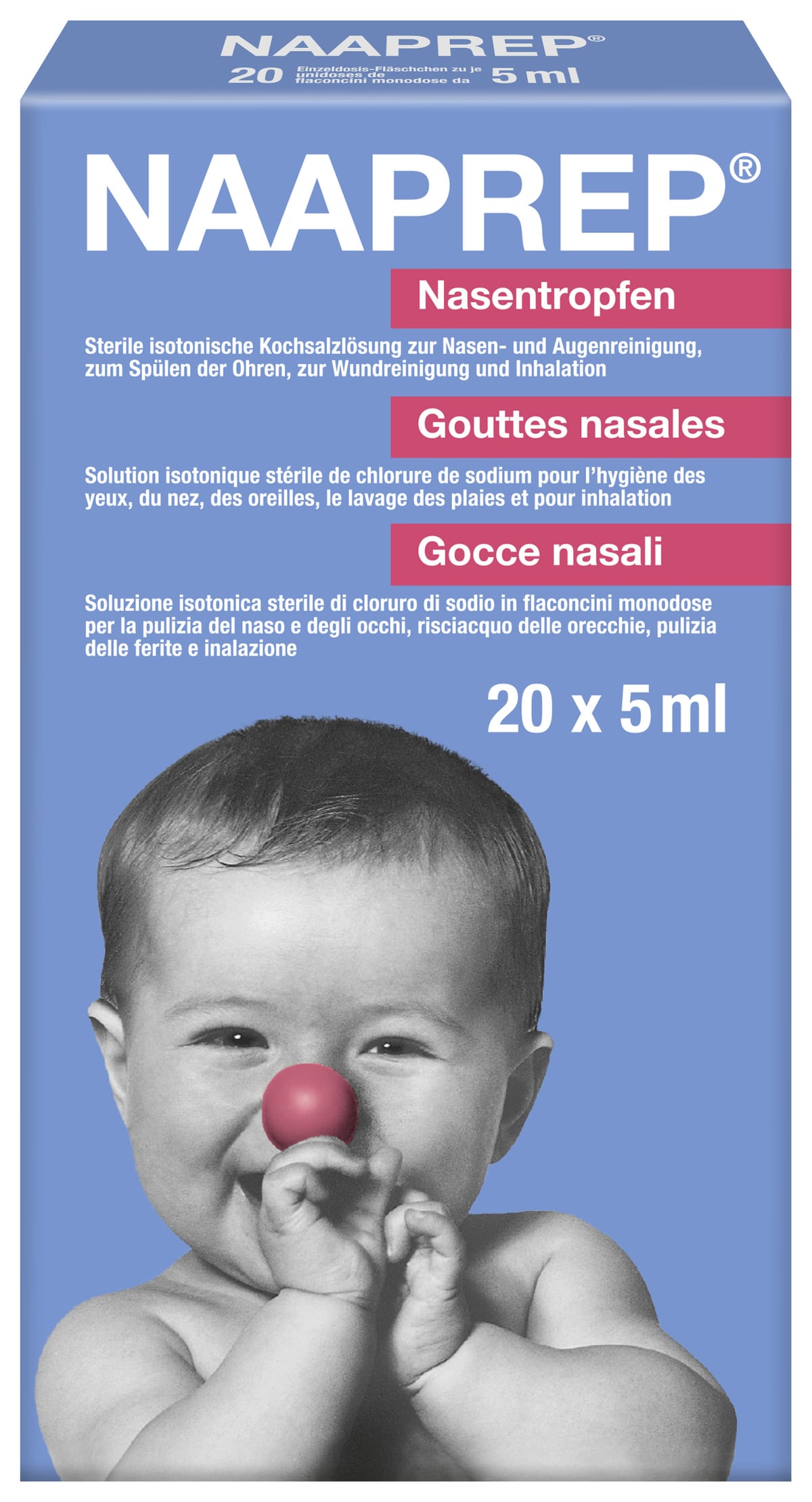 Naaprep Nasentropfen - Packung a 20 x 5 ml Ampullen