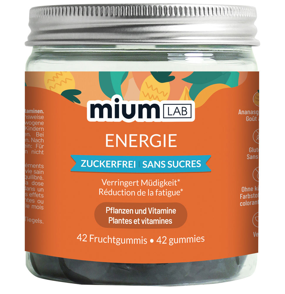 MiumLAB Fruchtgummies Energie - Dose à 42 Stk.