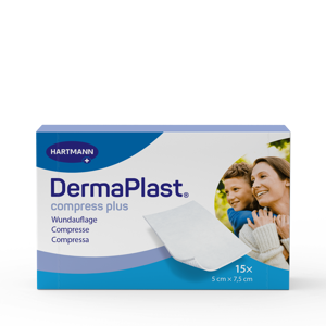 DermaPlast Compress Plus - Packung à 15 Stk. 5 x 7.5 cm