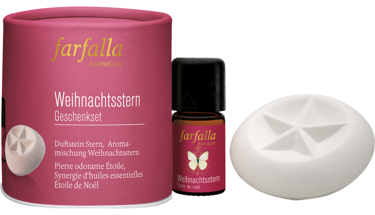 Farfalla Geschenkset Weihnachtsstern Duftstein - Set