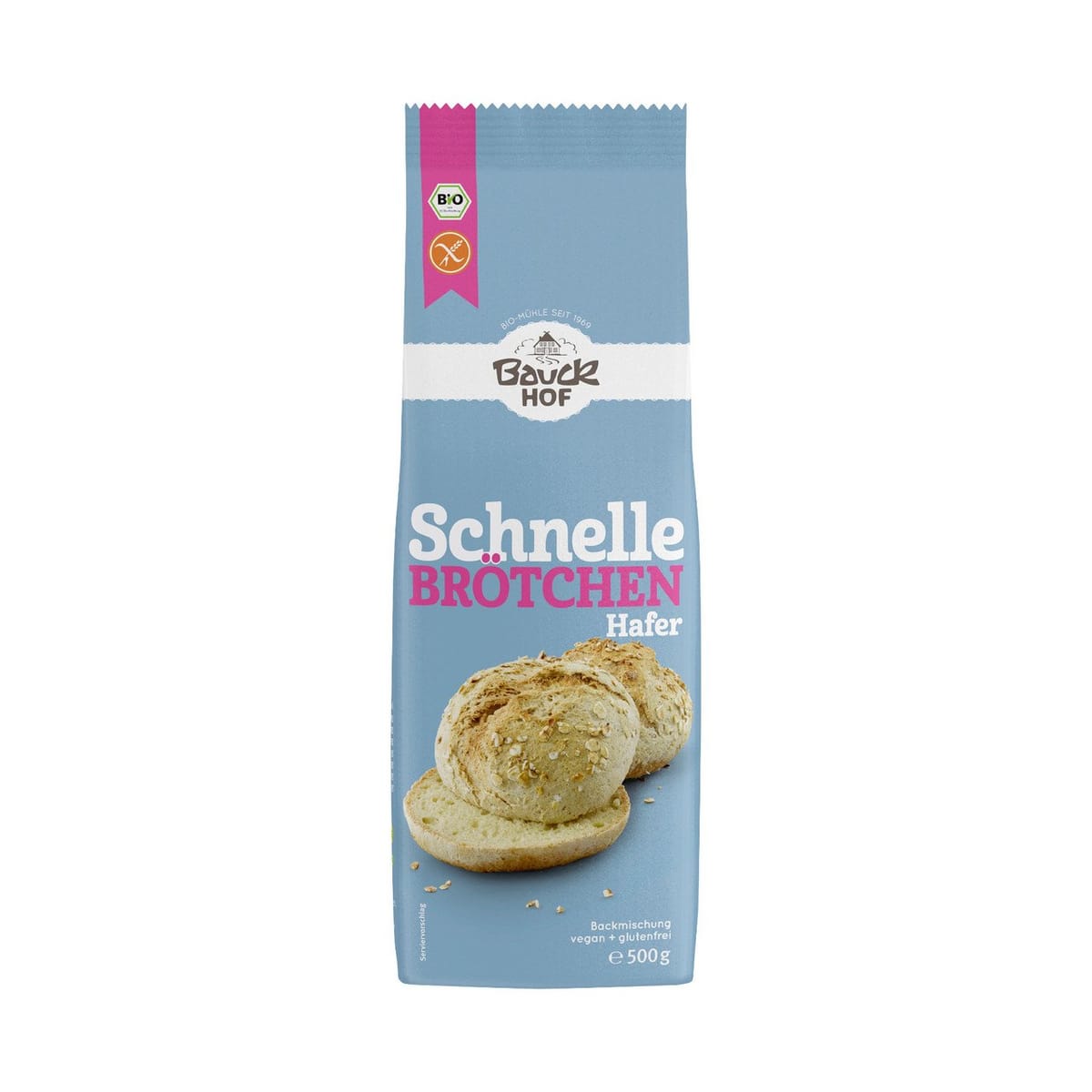 Bauckhof Bio Schnelle Brötchen Hafer glutenfrei - 500 g